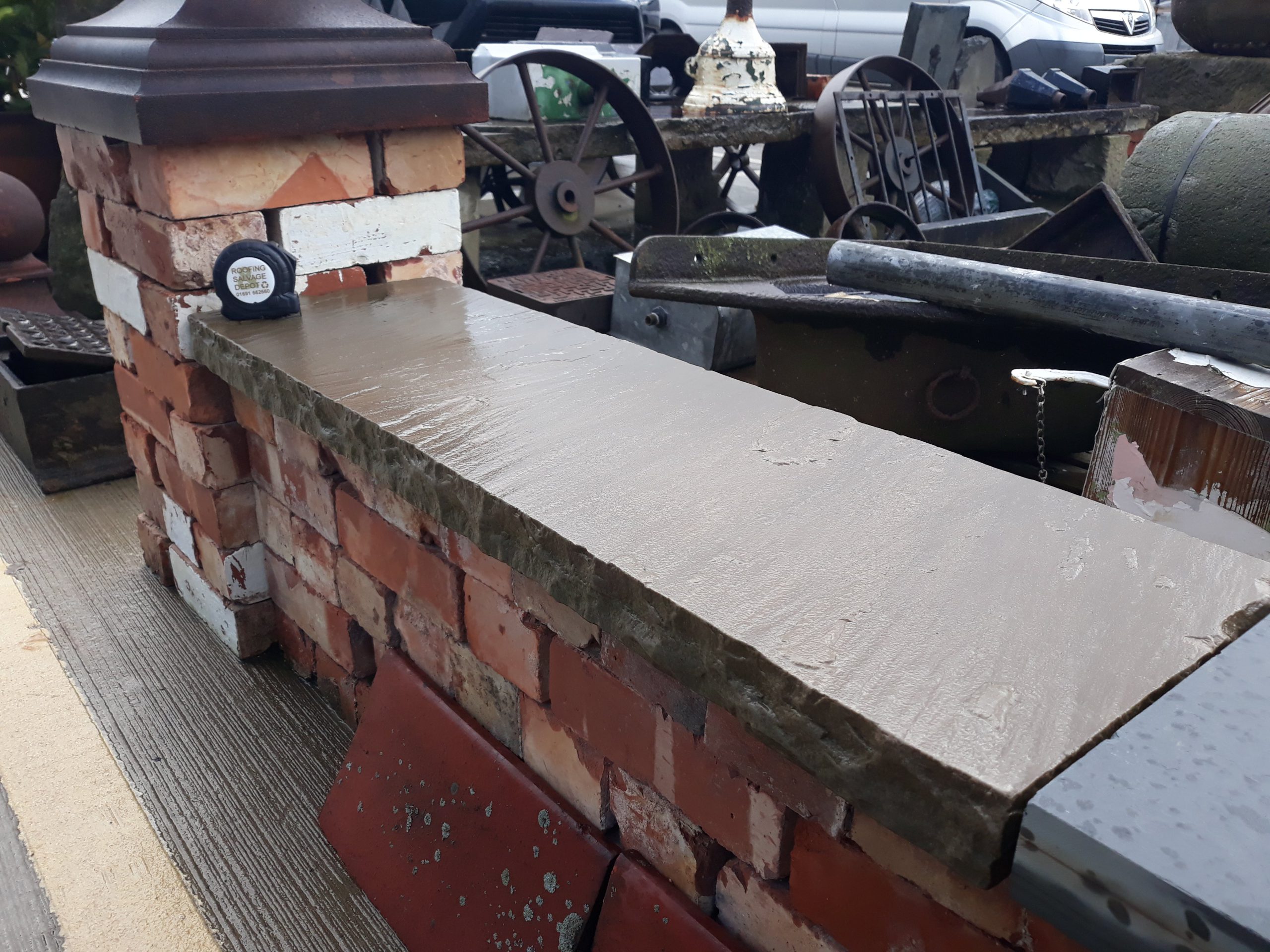 New Natural Stone Riven Wall Copings 12" Wide 1M Long - Roofing and ...