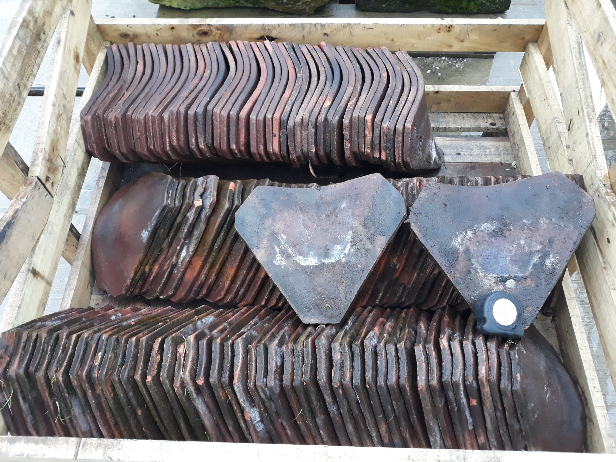 Batch Of Reclaimed Handmade Clay Valley Roofing Tiles 35 to 40 Deg ...