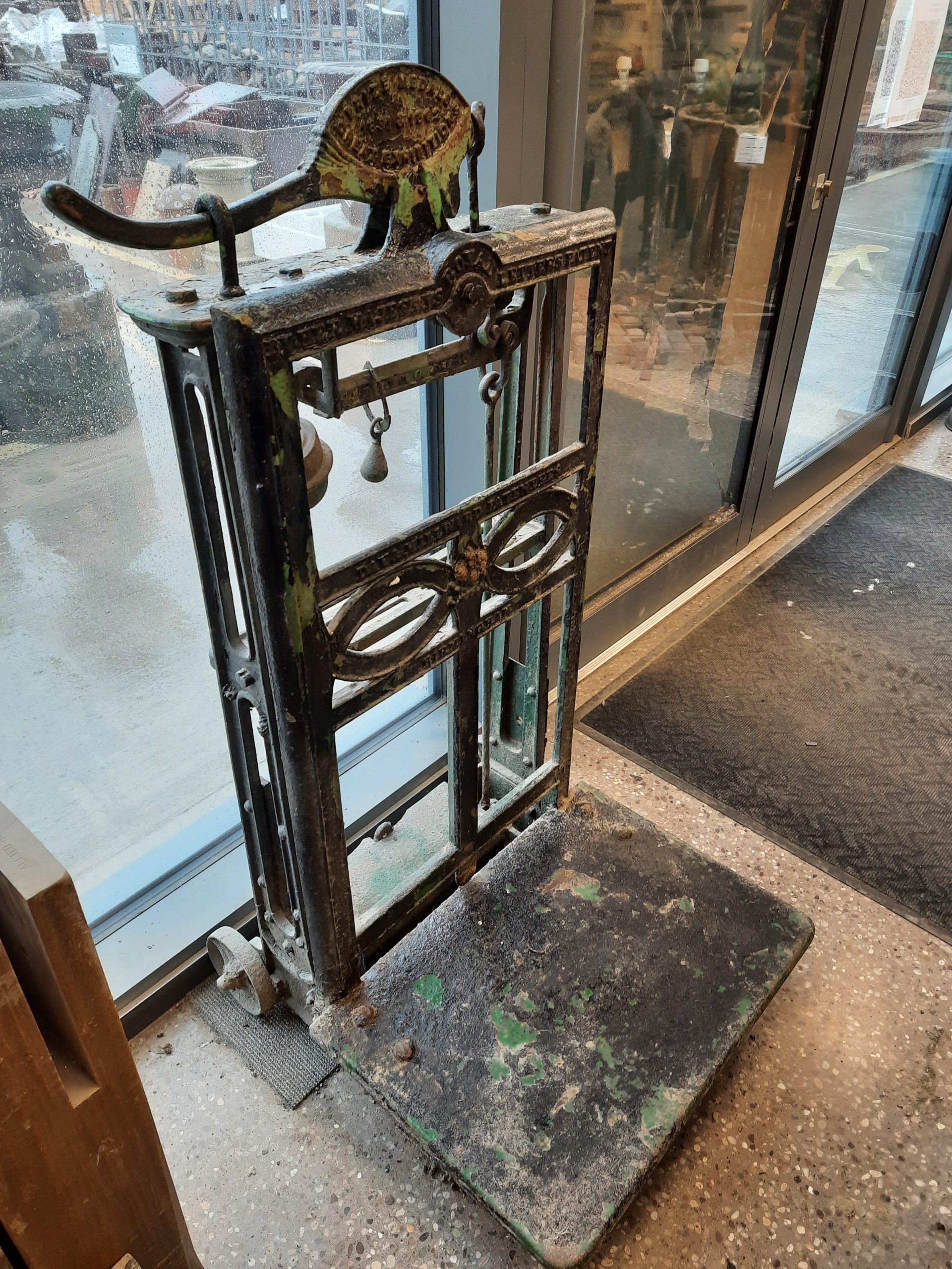 Antique Cast & Wrought Iron Birmingham Sack Scales Day & Millward 4ft ...