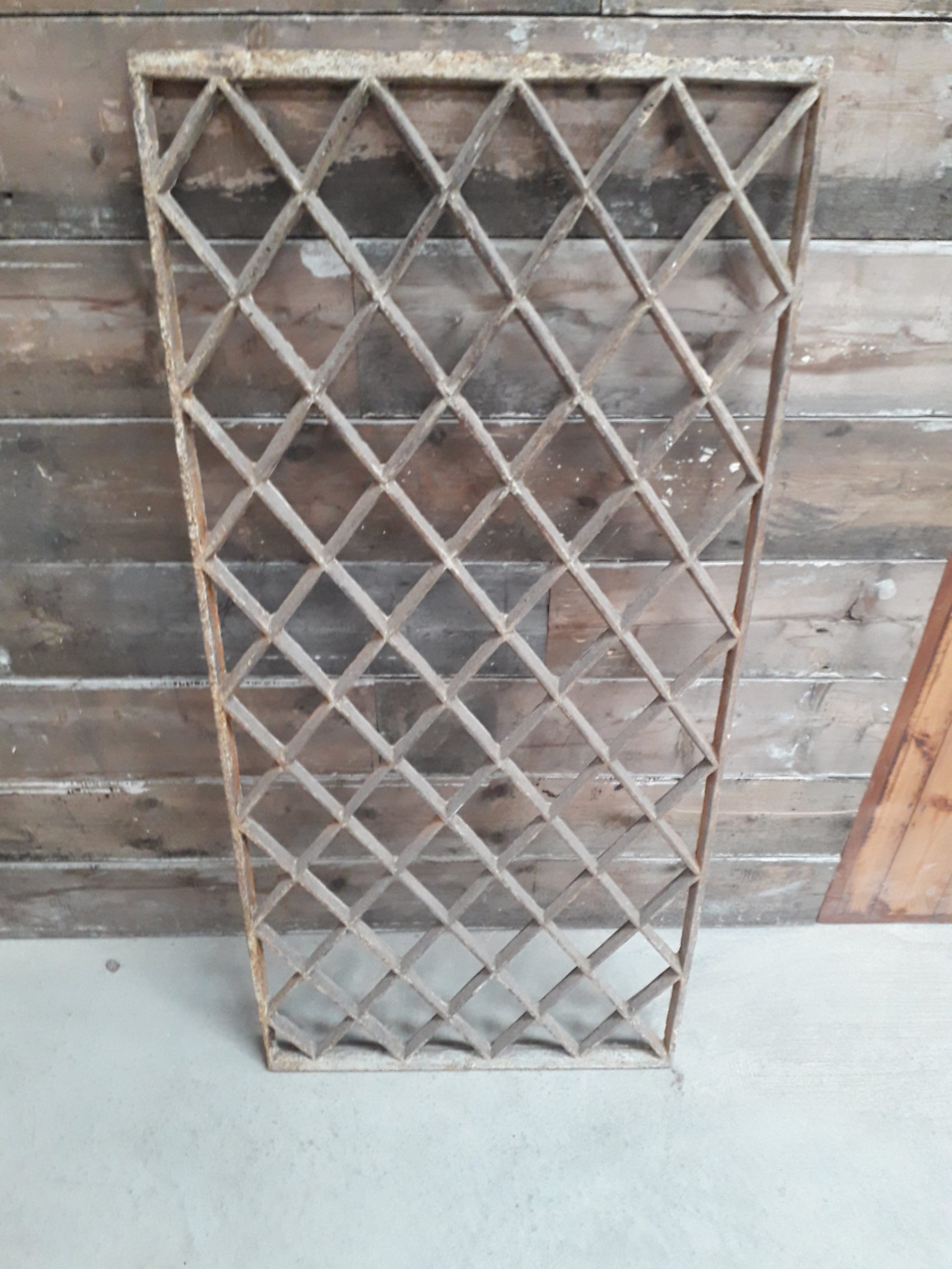 Reclaimed Antique 19th Century Cast Iron Diamond Pattern Window Frame ...