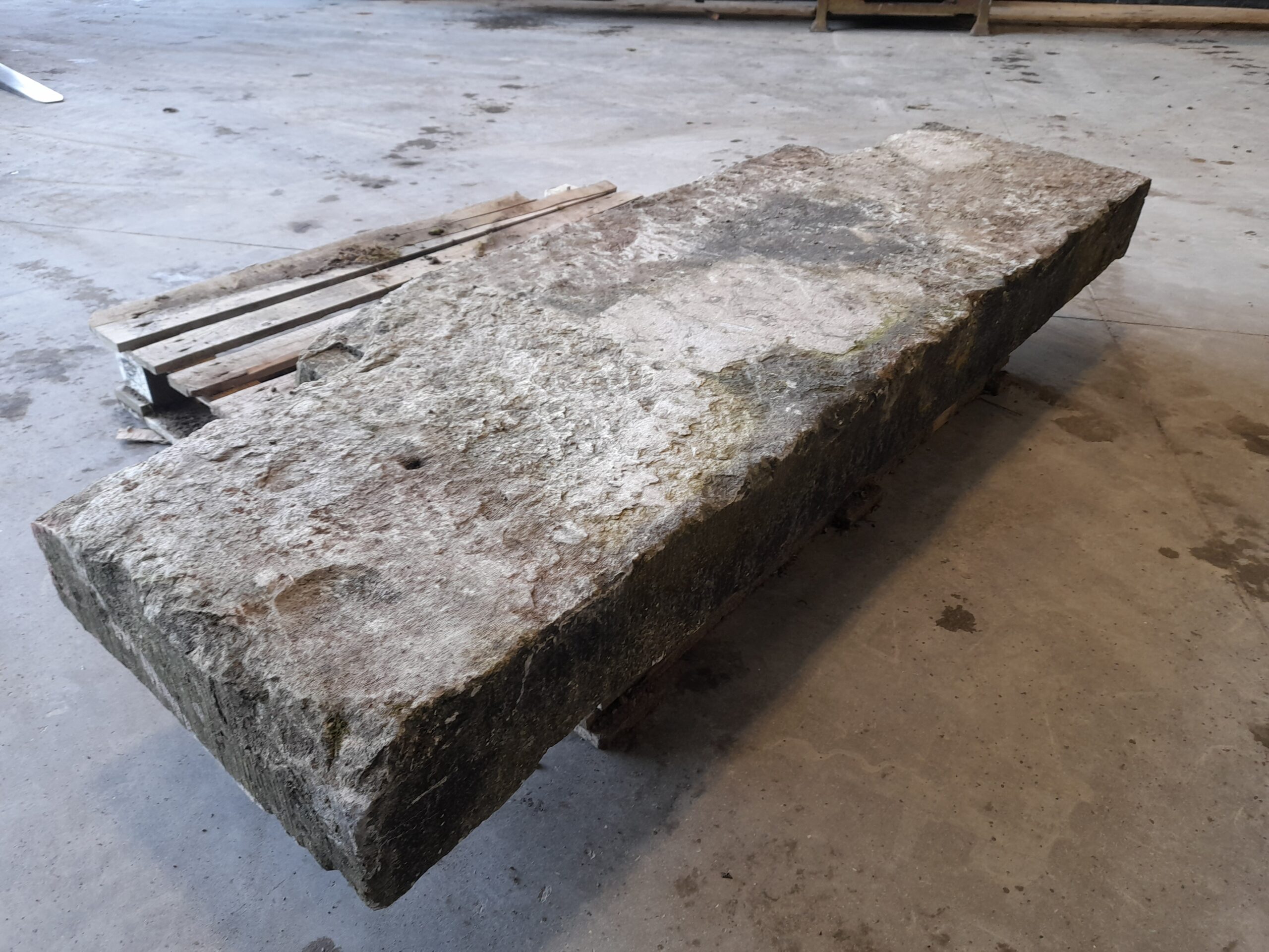 Large Reclaimed Lime Stone Threshold Step Flag Hearth 5 Ft 9" Long ...