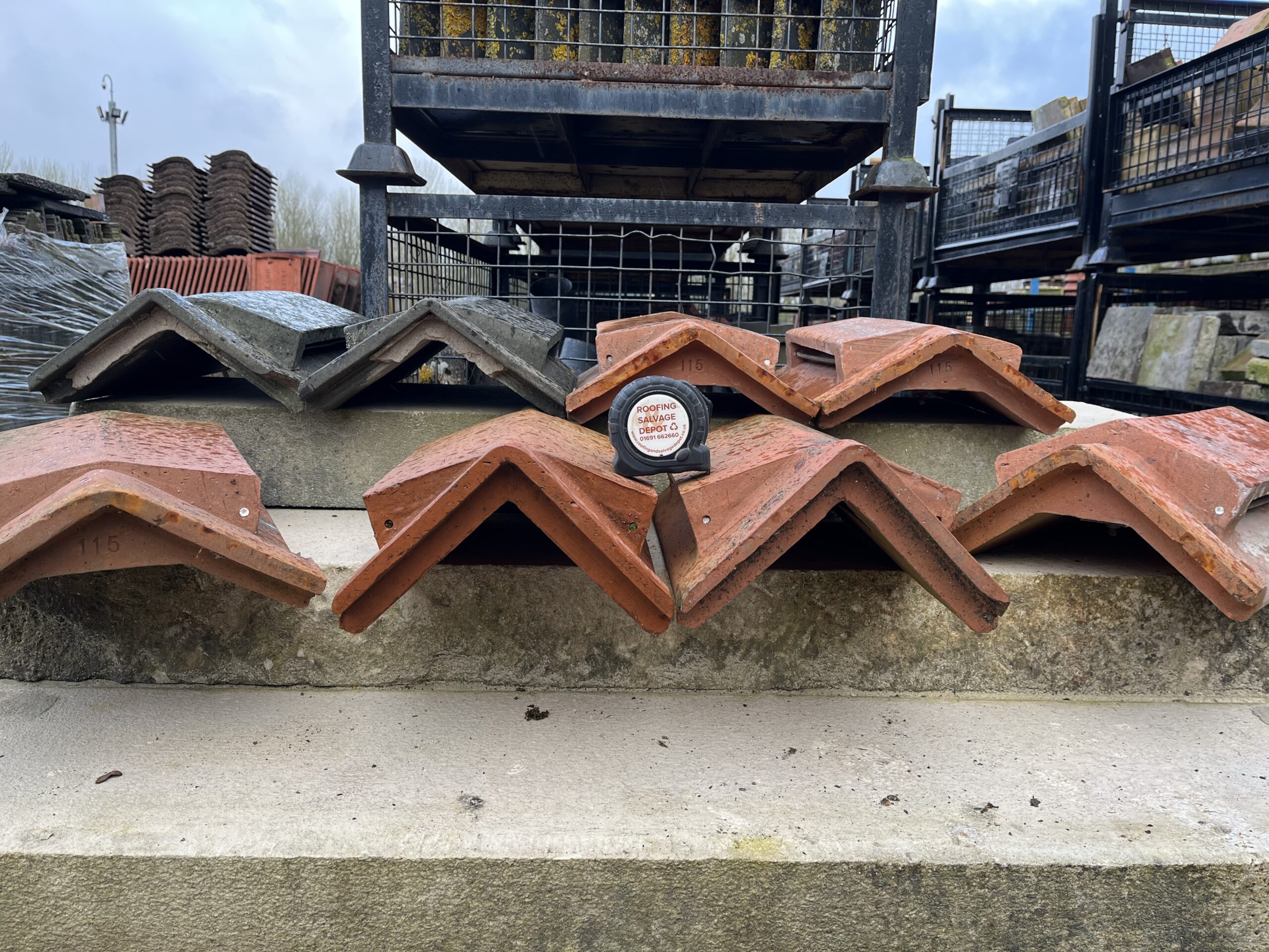 8 Reclaimed Redbank Hepworth Vent Clay Roofing Bat Ridge Per one ...