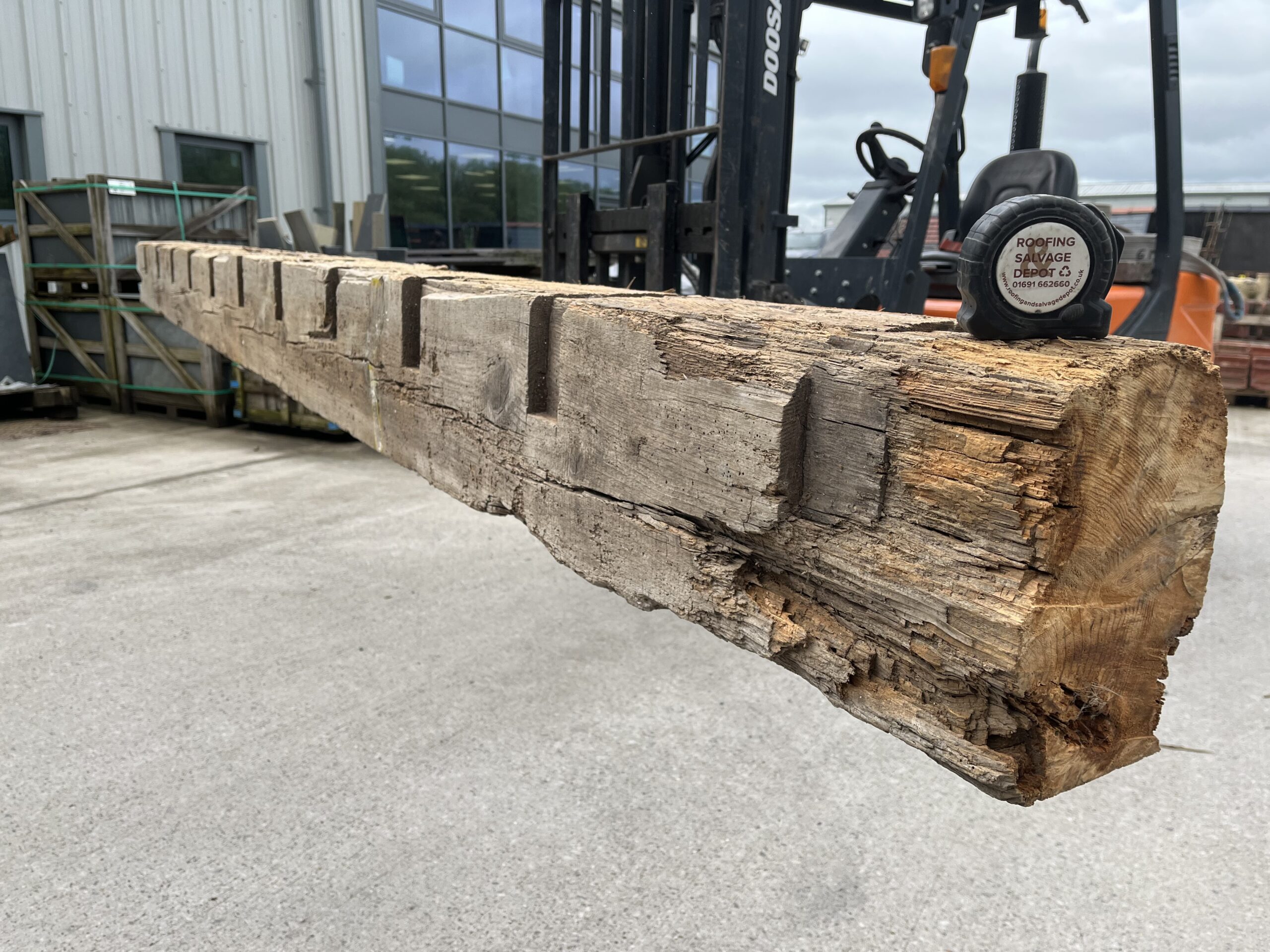 Reclaimed Pine Beam Inglenook Post Bessemer 14ft 10″ Long - Roofing and ...