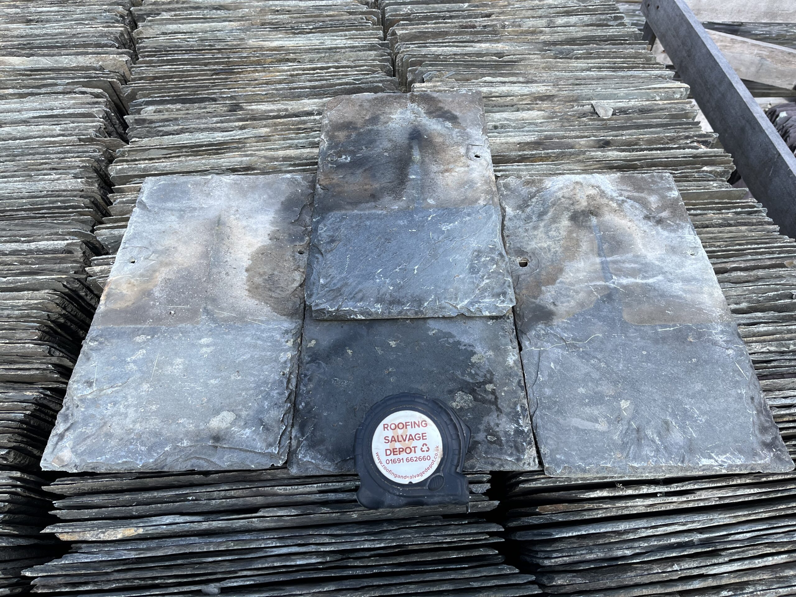 Batch Of Reclaimed 14" x 8" Green Roofing Slate - Roofing and Salvage Depot