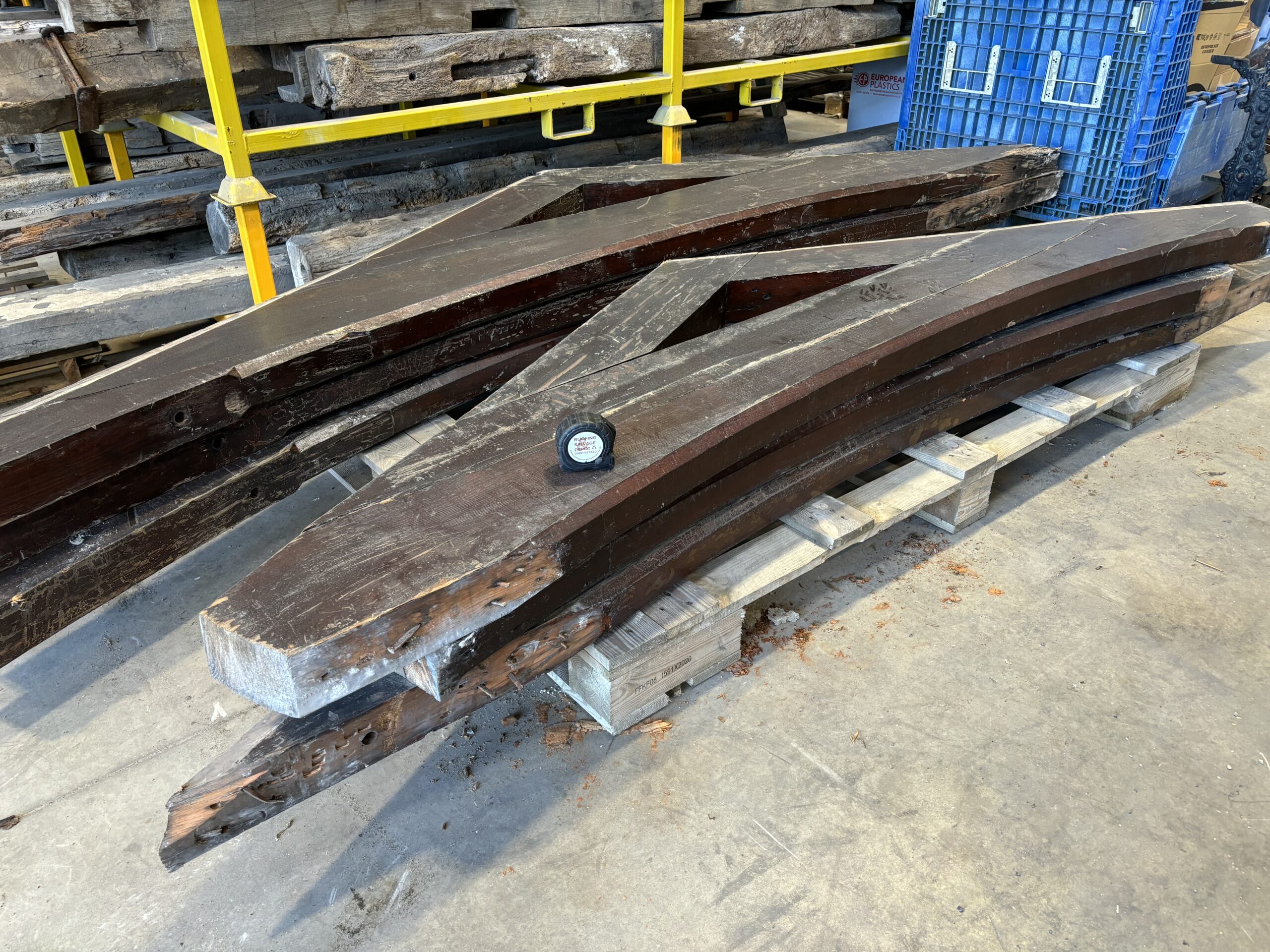Set Of 6 Pitch Pine Chapel A-Frames - Roofing and Salvage Depot