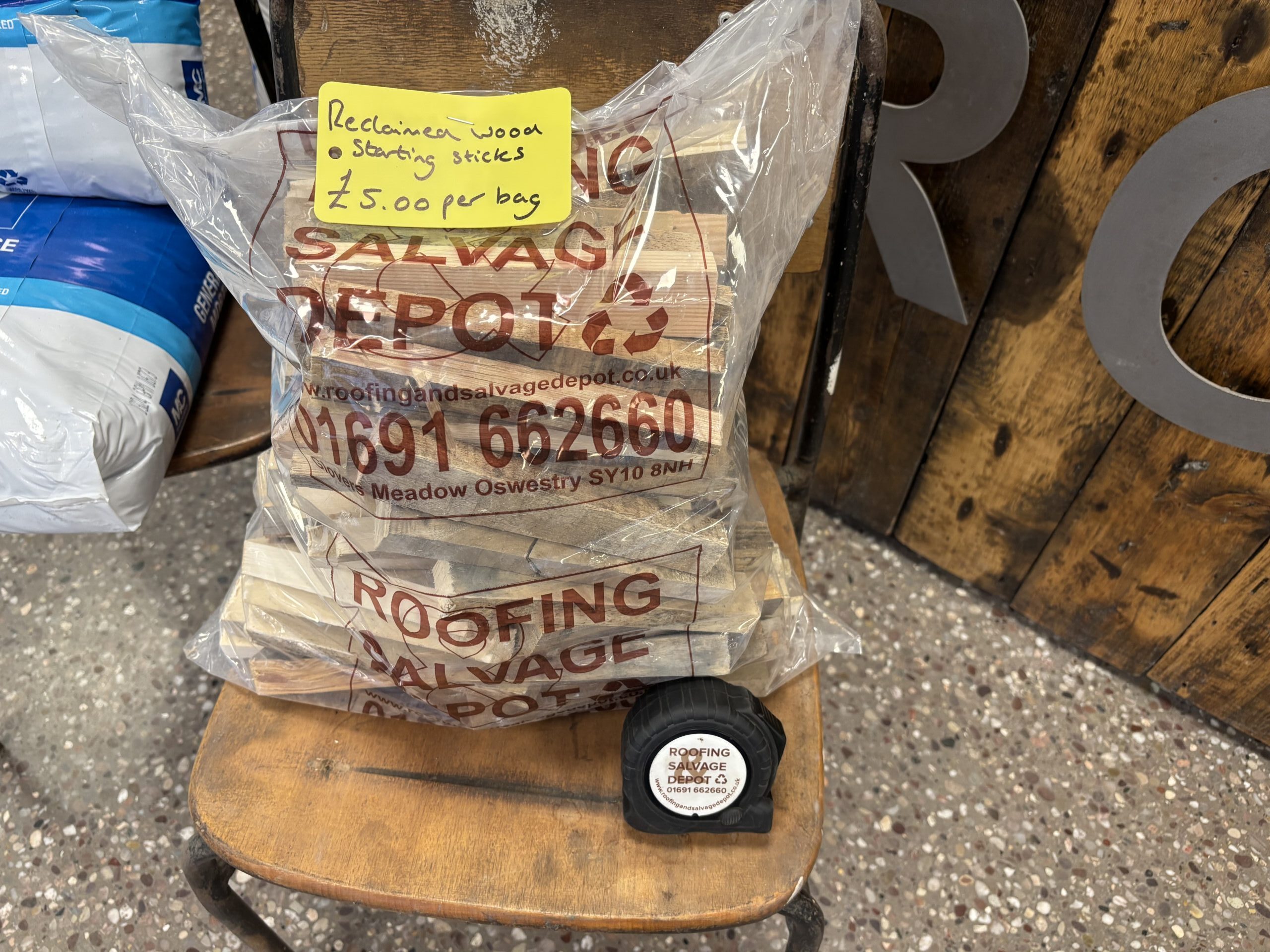 5kg Bag Of Kindling Starting Sticks Fire Wood - Roofing and Salvage Depot