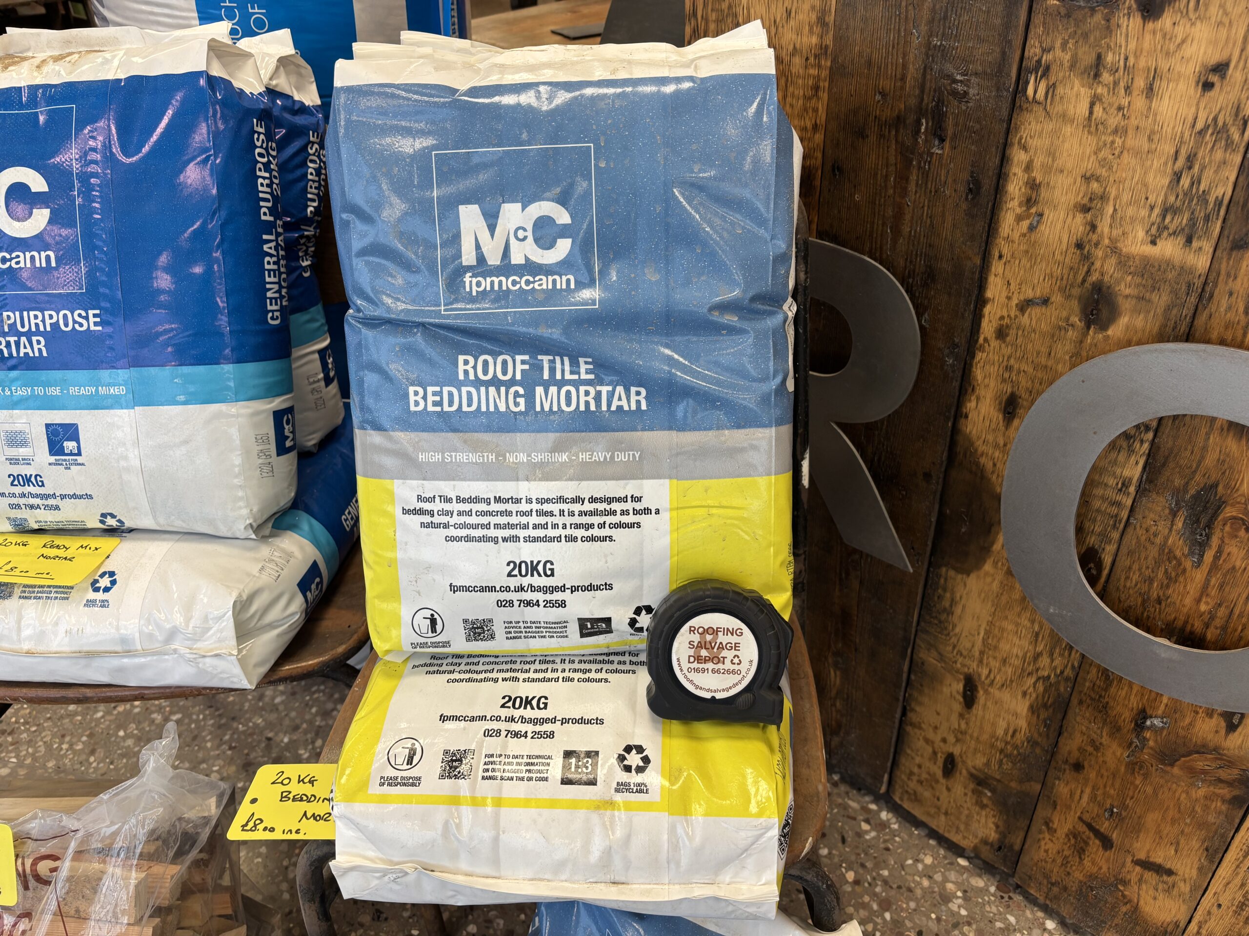 Bag Of Roof Tile Bedding Mortar 20kg - Roofing and Salvage Depot
