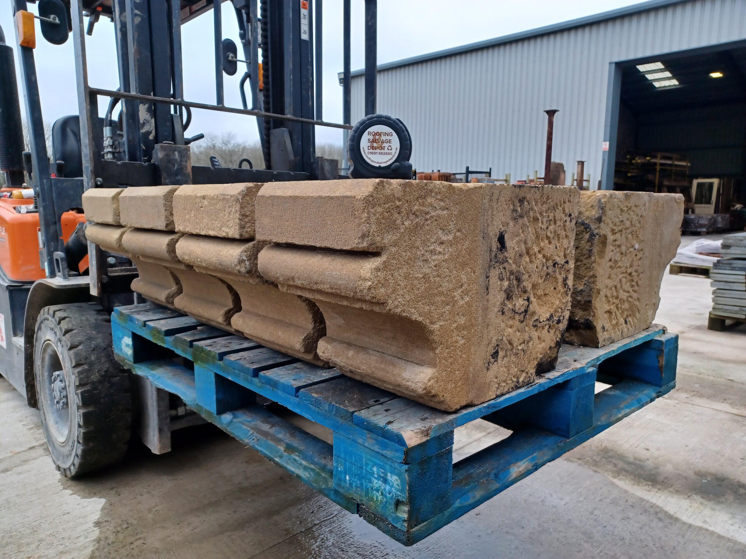 Reclaimed Set Of 8 Large York Stone Building Corbels Plinths - Roofing ...