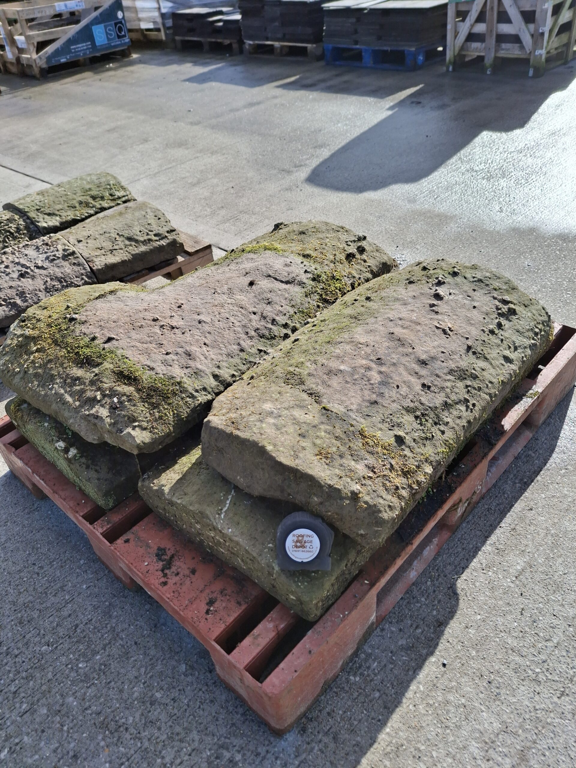 Reclaimed Batch Of Half Round Stone Wall Copings Toppers 16.5ft ...