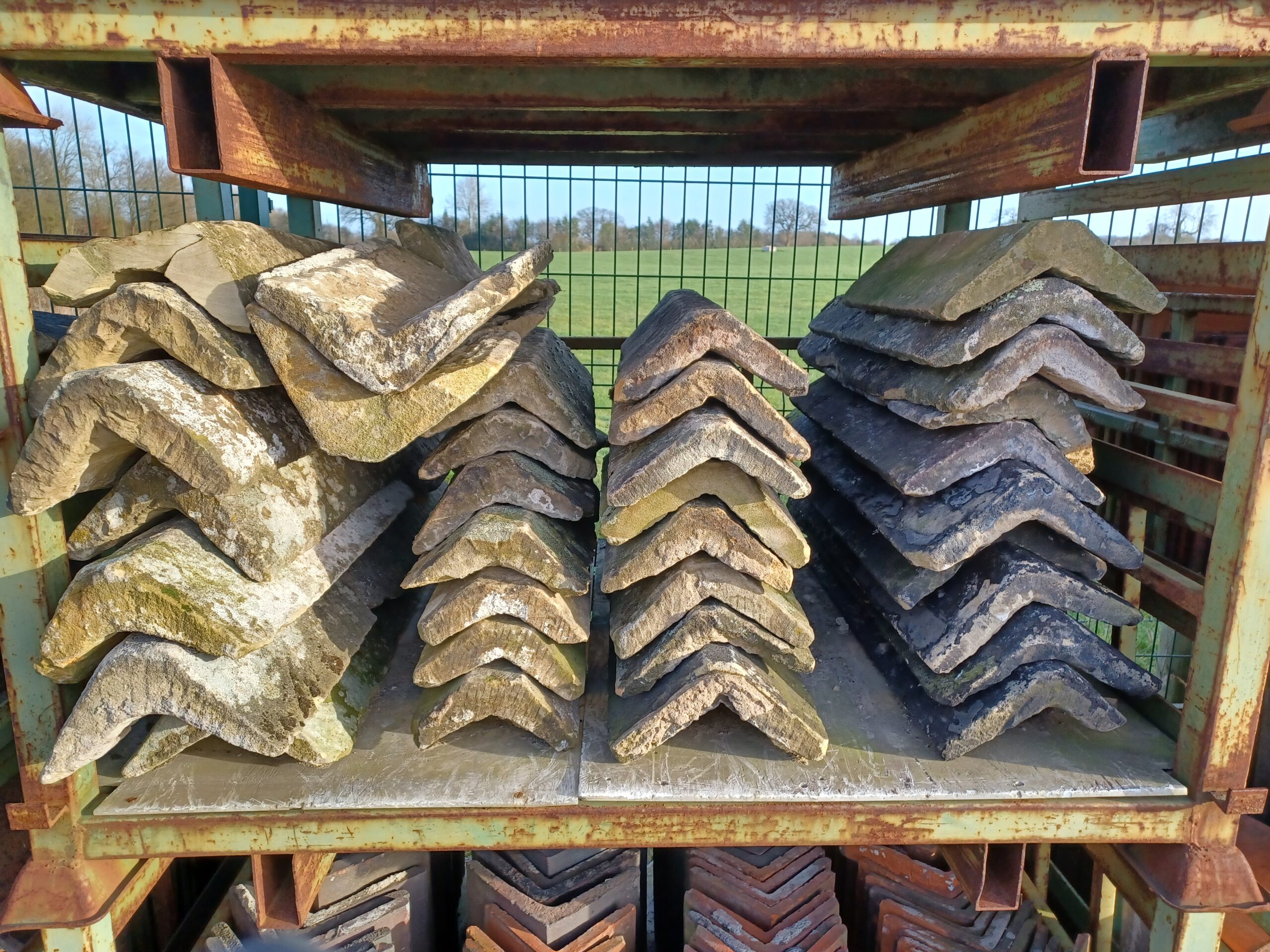 Reclaimed York Stone Roofing Ridge Coping Per Running Foot - Roofing ...