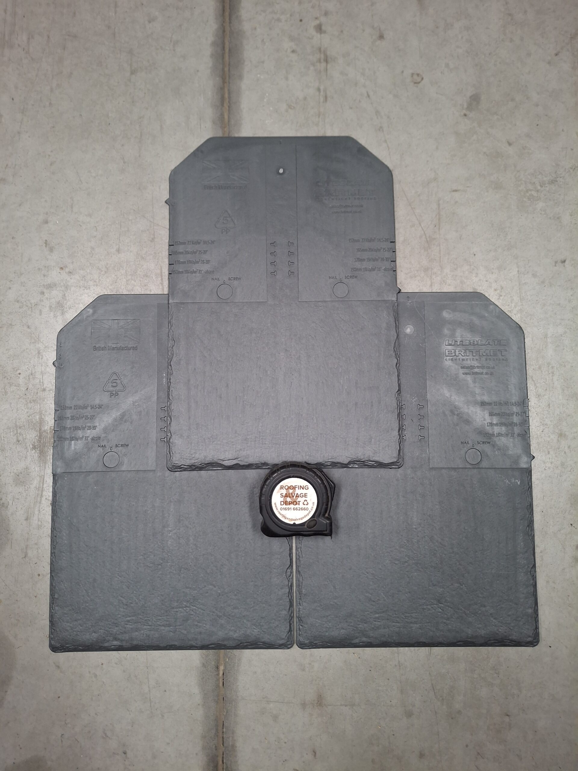 New BritMet Light Weight Roofing Slate Grey Per m² - Roofing and ...