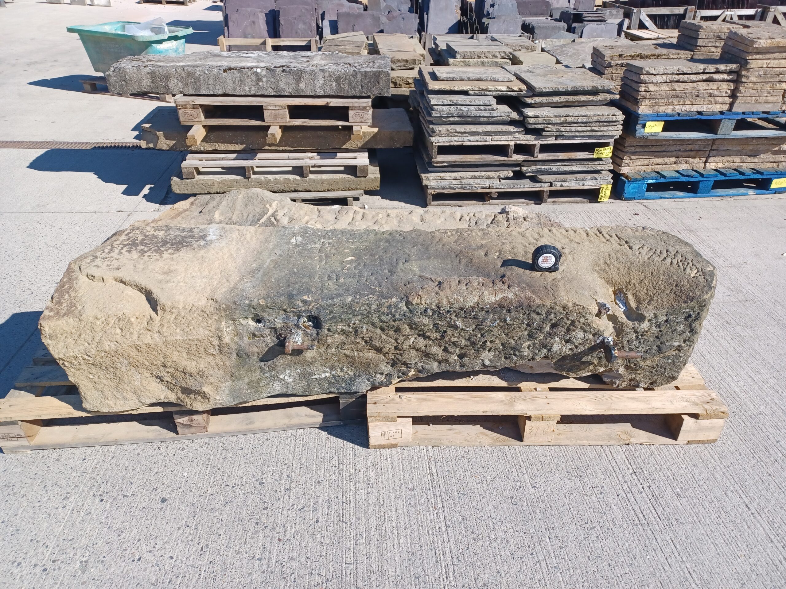 Reclaimed Pair Sand Stone Rustic Gate Posts Monoliths 85" Tall ...