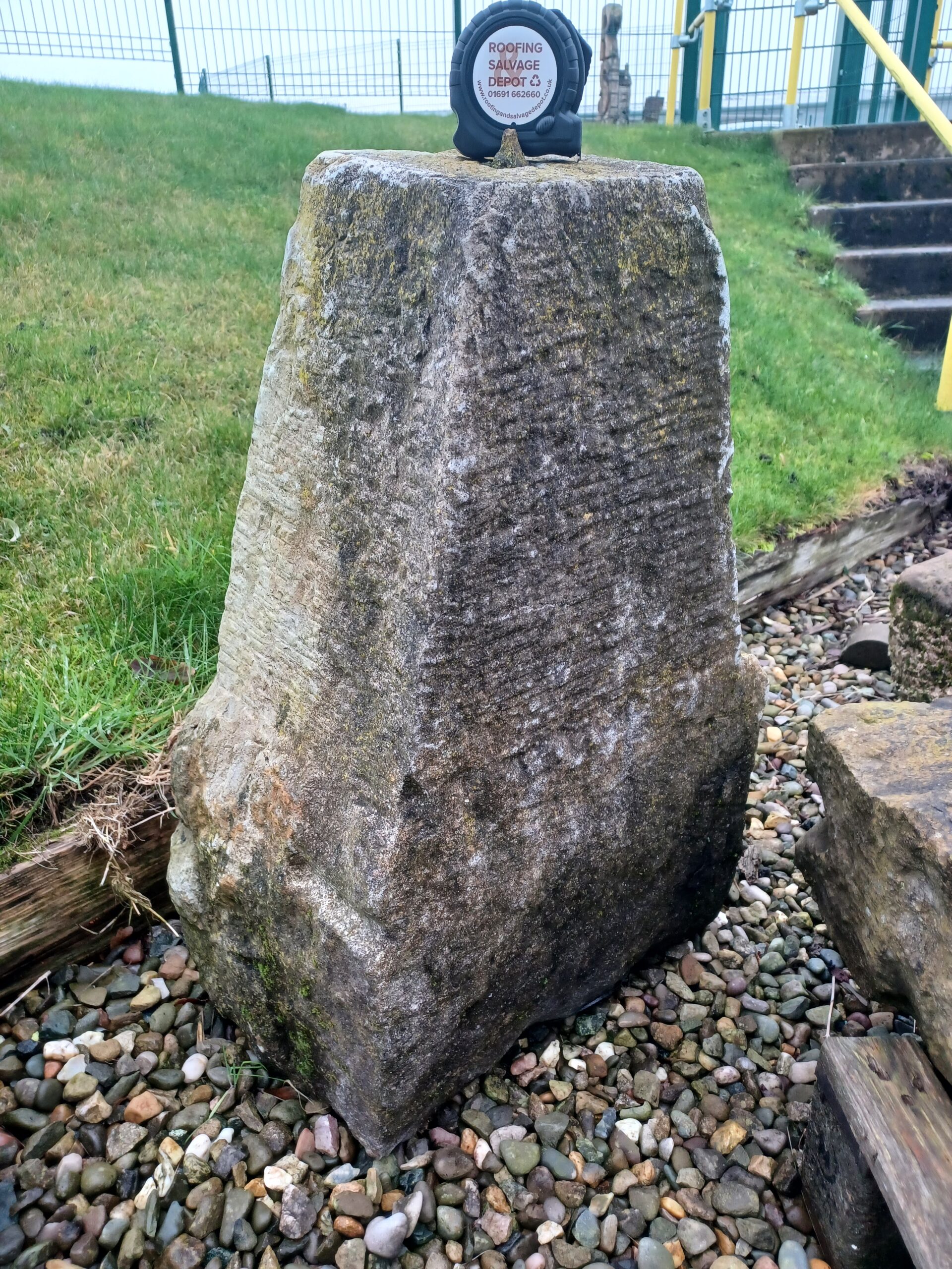 Reclaimed LimeStone Tapered Bollard Jostle Stone 28" High - Roofing and ...