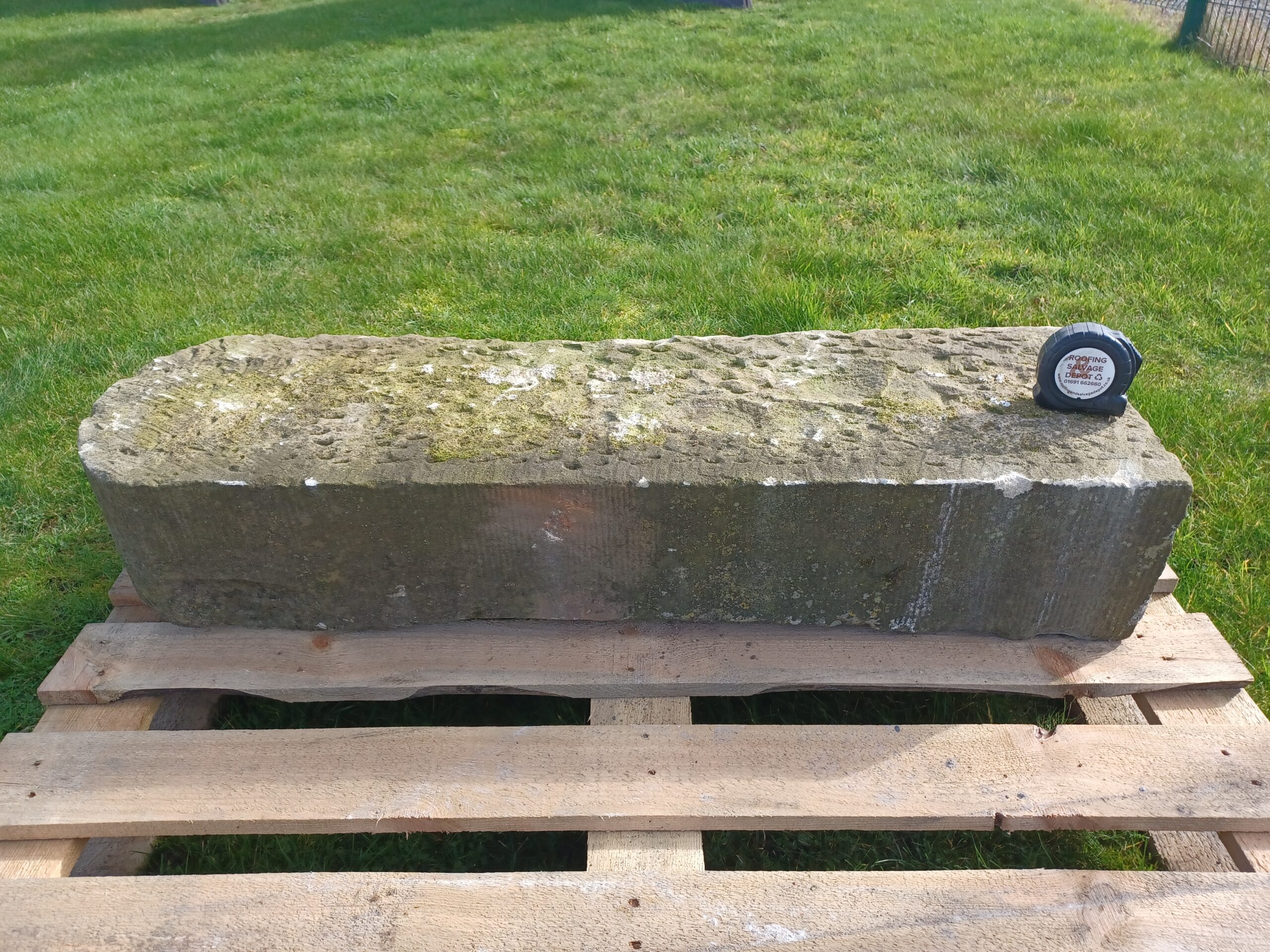 Reclaimed York Stone Step Coping 43" Long By 12" Wide - Roofing and ...